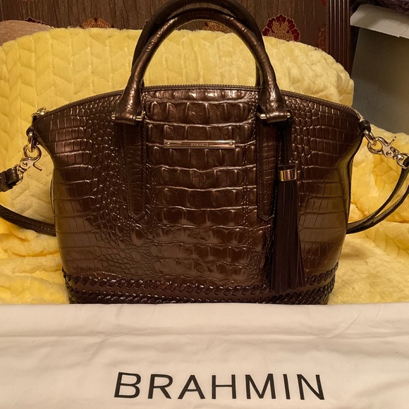 Brahmin | Bags | Brahmin Duxbury Satchel In Bronze Melbourne New ...